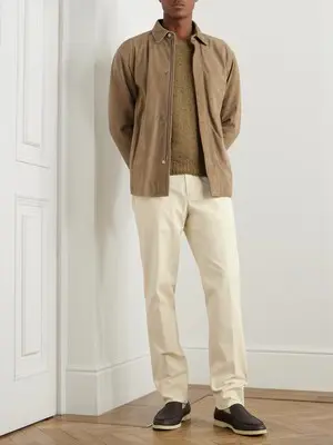 Loro Piana Carlo Hyannis Tapered Cotton-blend Trousers