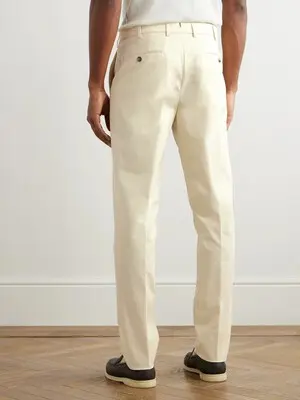 Loro Piana Carlo Hyannis Tapered Cotton-blend Trousers