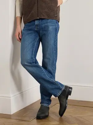 EDWARD GREEN Govan Waxed-suede Chelsea Boots - Gray