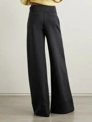 Max Mara Fagiani Stretch-twill Wide-leg Pants - Black