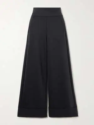 Max Mara Fagiani Stretch-twill Wide-leg Pants - Black