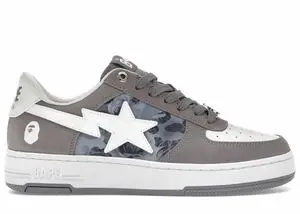 A BATHING APE A Bathing Ape Bape Sta #2 Roses Sneakers Gray