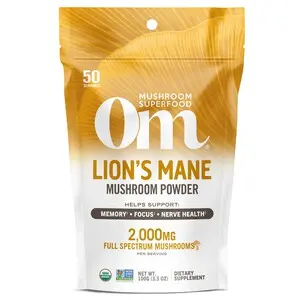 OM MUSHROOM Lion's Mane Mushroom Superfood Powder 100 Grams - One-color