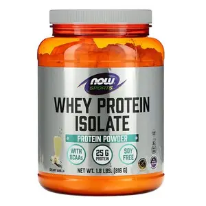 NOW SPORTS Whey Protein Isolate Creamy Vanilla Flavor 1.8 Lbs - One-color