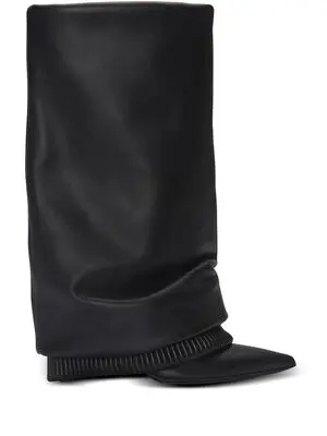 Balmain Draped Leather Boots