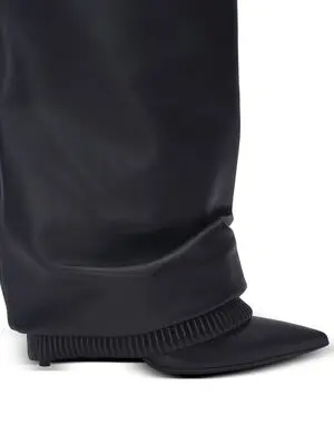 Balmain Draped Leather Boots