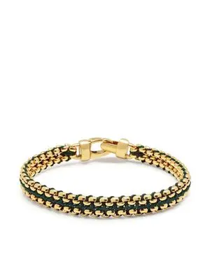NIALAYA JEWELRY Woven 8mm Box Chain Bracelet - Gold