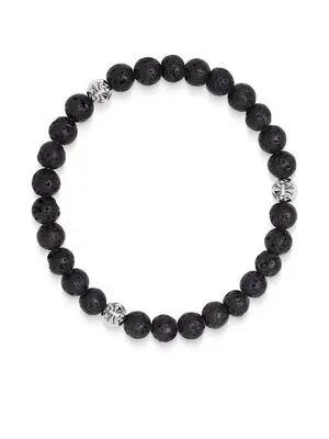 NIALAYA JEWELRY 6mm Onyx Beaded Bracelet - Black