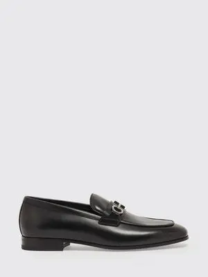 FERRAGAMO Gancini Leather Loafers - Black