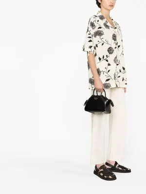 Prada Brushed Leather Tote Bag - Black