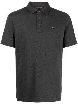 Michael Kors Logo-embroidered Cotton Polo Shirt - Grey