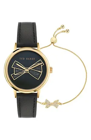 Ted Baker London Ted Baker Phylipa Watch & Bracelet Set Black