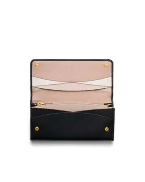 Prada Large Saffiano Leather Wallet - Black
