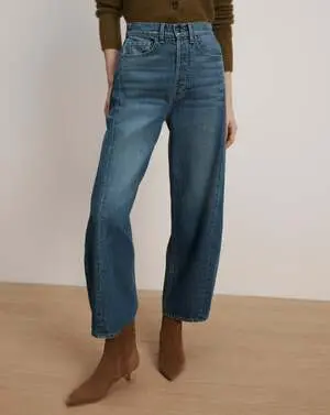 Veronica Beard Ryder Barrel Jeans - Equinox Blue