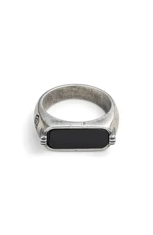 DEGS & SAL Recycled Sterling Silver Ring - Black