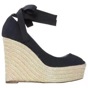 CHRISTIAN LOUBOUTIN Christian Louboutin Espadrille Wedge Heels - Black