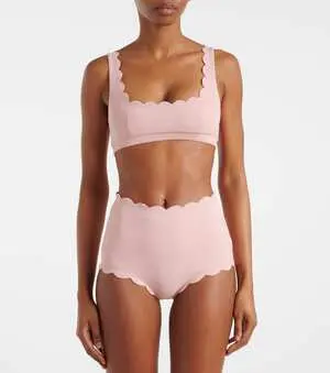 Marysia Santa Monica Scalloped Bikini Bottom - Pink