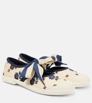 Valentino Garavani Bay Bay Printed Canvas Sneakers - Blue