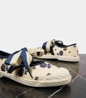 Valentino Garavani Bay Bay Printed Canvas Sneakers