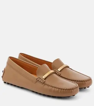 TOD'S Gommino Leather Driving Shoes - Brown