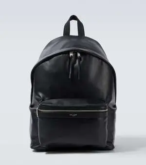 Saint Laurent City Leather Backpack - Black