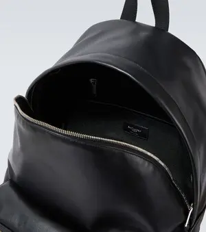 Saint Laurent City Leather Backpack - Black