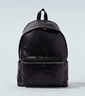 Saint Laurent City Leather Backpack - Black