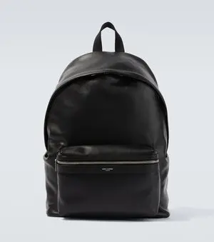Saint Laurent City Leather Backpack - Black