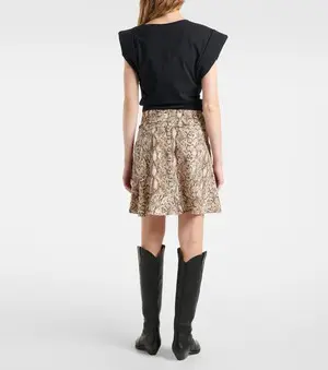 Isabel Marant Ozany Snake-print Miniskirt - Multicoloured