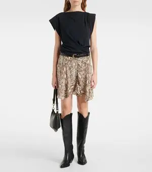 Isabel Marant Étoile Ozany Snake-print Miniskirt