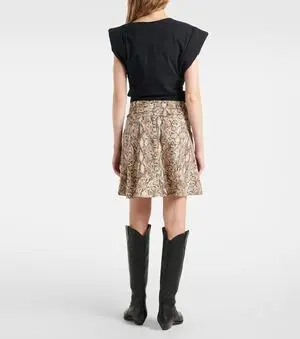 Isabel Marant Étoile Ozany Snake-print Miniskirt