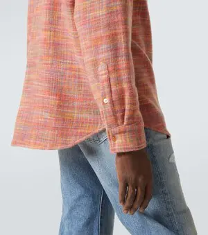 GOD'S TRUE CASHMERE Flower Space-dyed Cashmere Shirt - Red