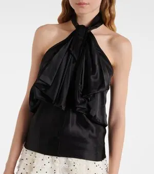 Nina Ricci Satin Halter Top