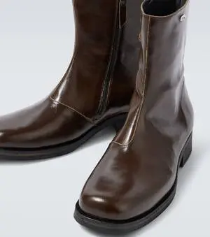 Our Legacy Camion Leather Ankle Boots - Brown