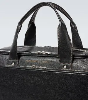 Brunello Cucinelli Leather Briefcase - Black