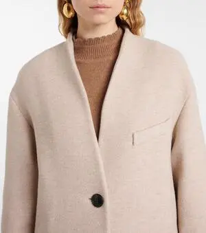 MARANT ETOILE Eris Wool-blend Coat - Beige