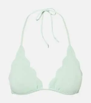 Marysia Broadway Scalloped Bikini Top - Green