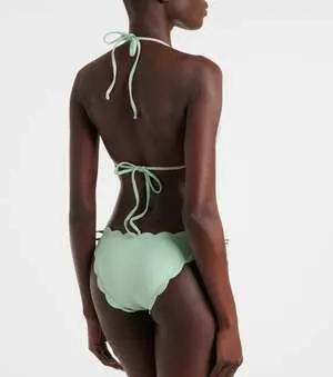 Marysia Broadway Scalloped Bikini Top - Green