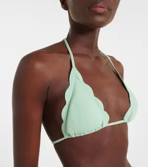 Marysia Broadway Scalloped Bikini Top - Green