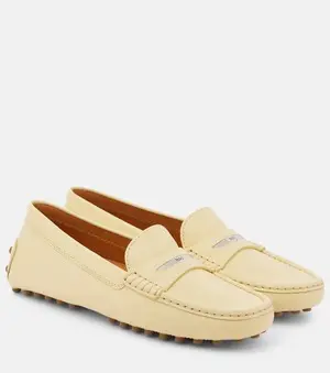 TOD'S Gommino Leather Driving Shoes - Yellow