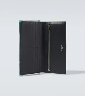 Balenciaga Passport Leather Wallet - Blue
