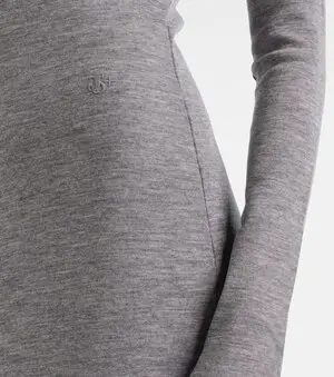 JIL SANDER Virgin Wool Midi Dress - Grey