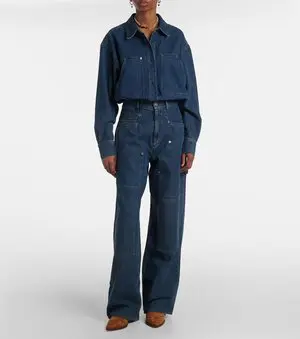 MARANT ETOILE Ophra Straight Leg Jeans - Blue