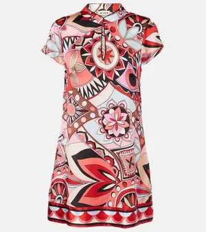 Rixo Printed Silk Minidress