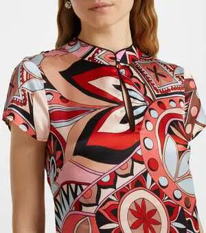 Rixo Printed Silk Minidress