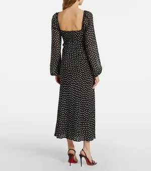 Rixo Ivy Polka-dot Maxi Dress