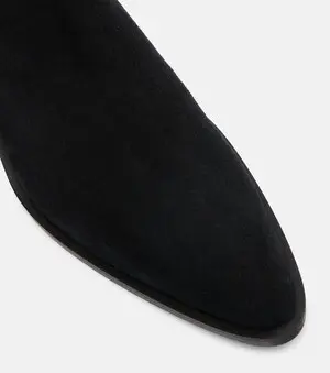 A.emery Hudson Suede Zip Up Ankle Boots - Black