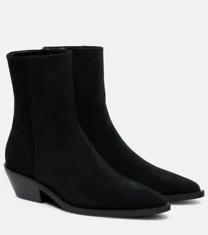 A.emery Hudson Suede Ankle Boots - Black