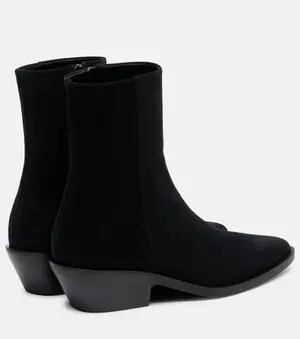 A.emery Hudson Suede Ankle Boots - Black