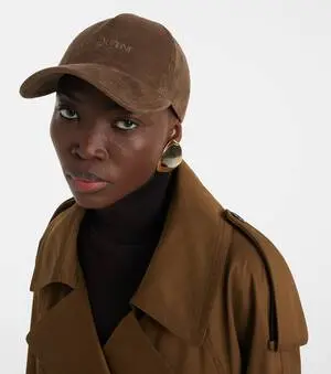 Saint Laurent Corduroy Baseball Cap - Beige